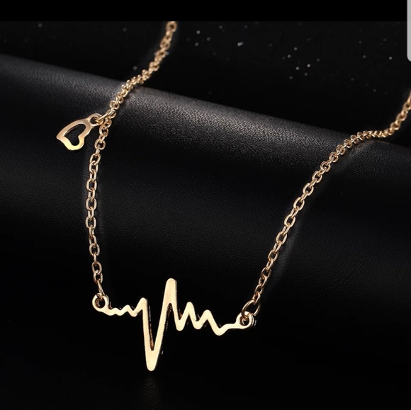 Jewelry | Electrocardiogram Rhythm Heart Beat Necklace | Poshmark